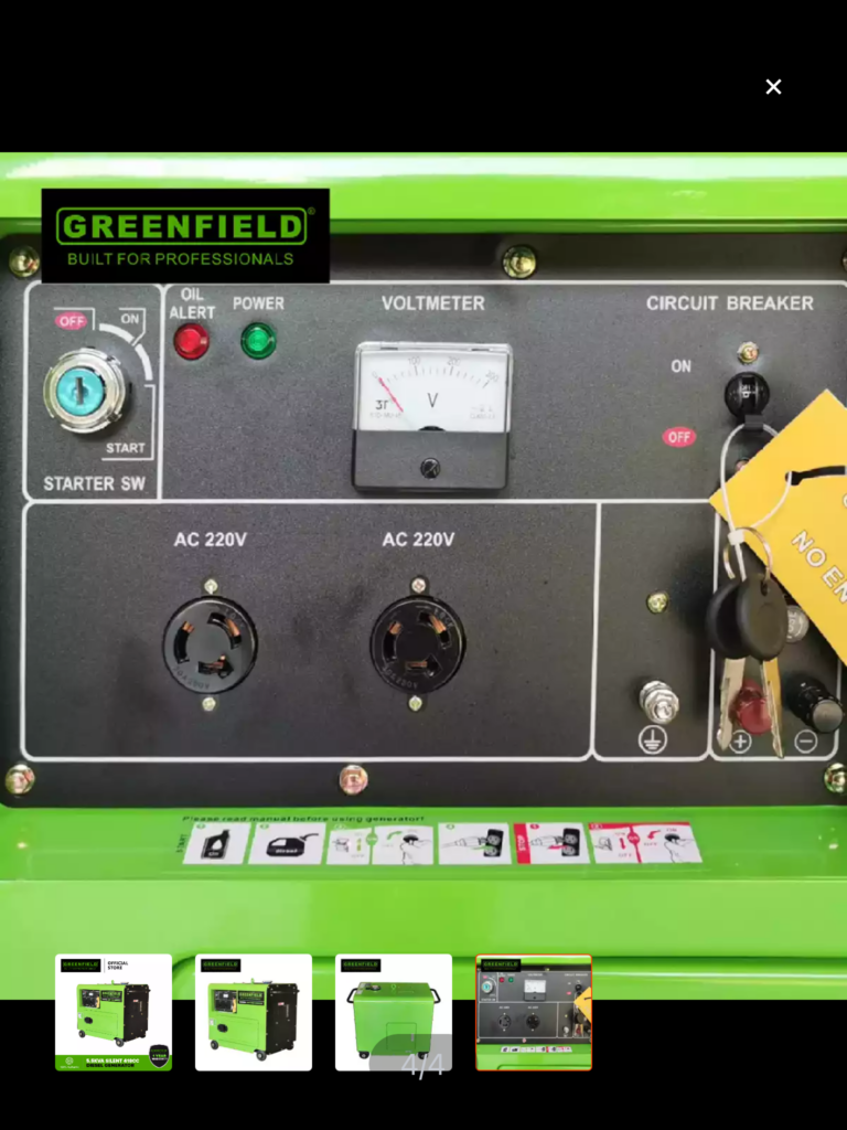 Greenfield 5500W silent type Diesel Generator - Cebu Appliance Center