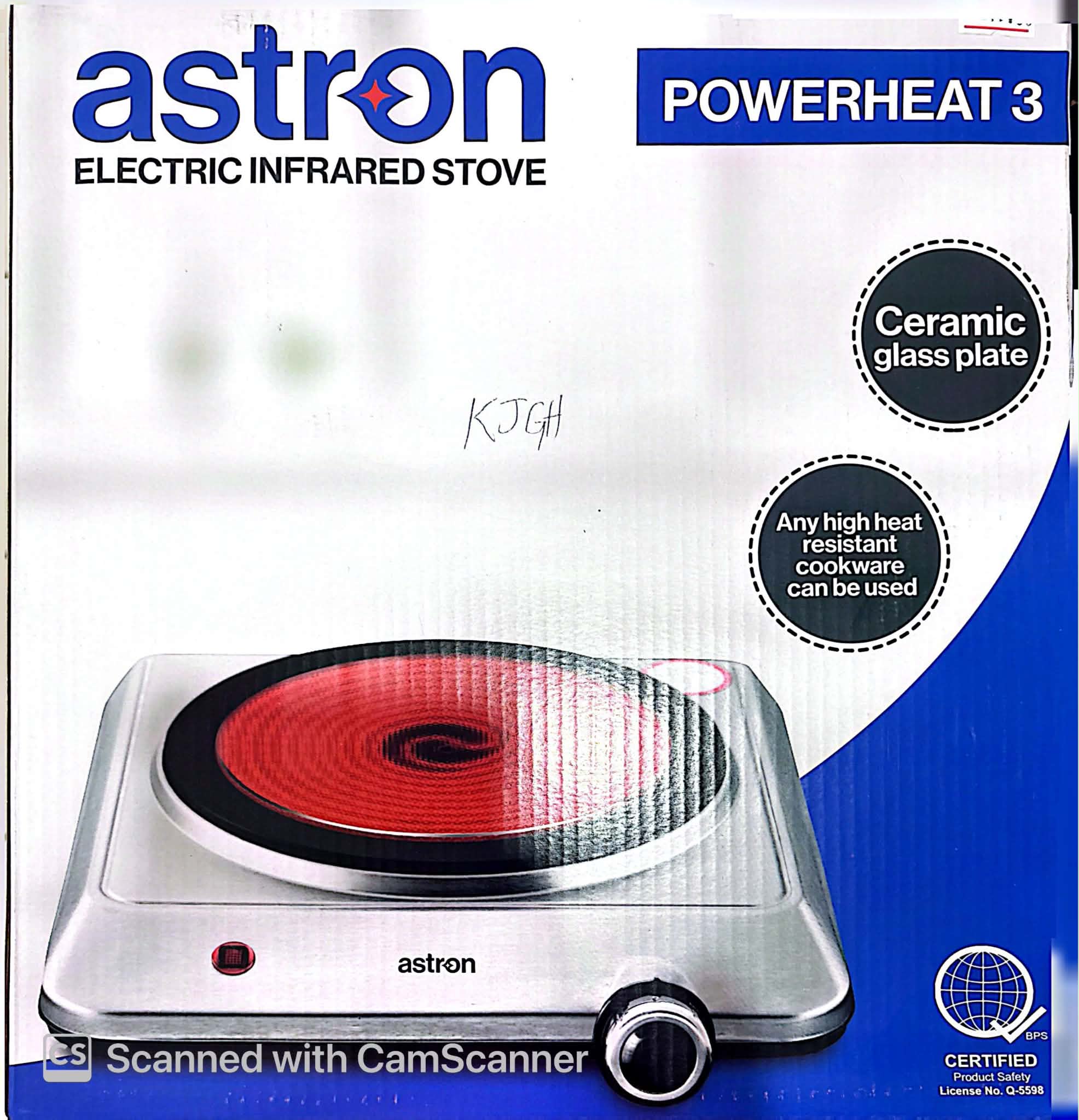 Astron Ceramic Stove - Single Zone - Cebu Appliance Center